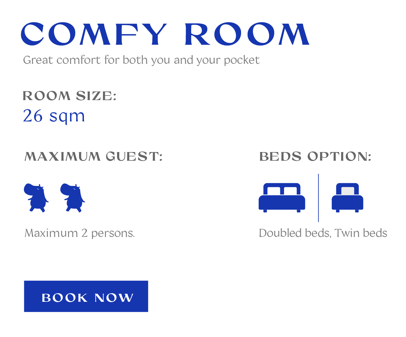 COMFY ROOM – BLUE HIPPO HOTEL